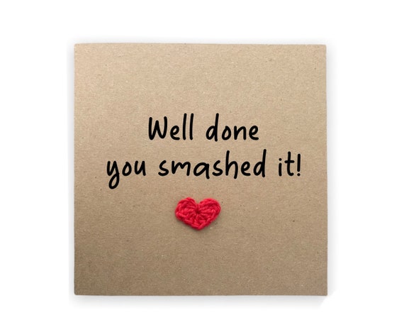Well Done You Smashed It Card Congratulations on Your New | Etsy