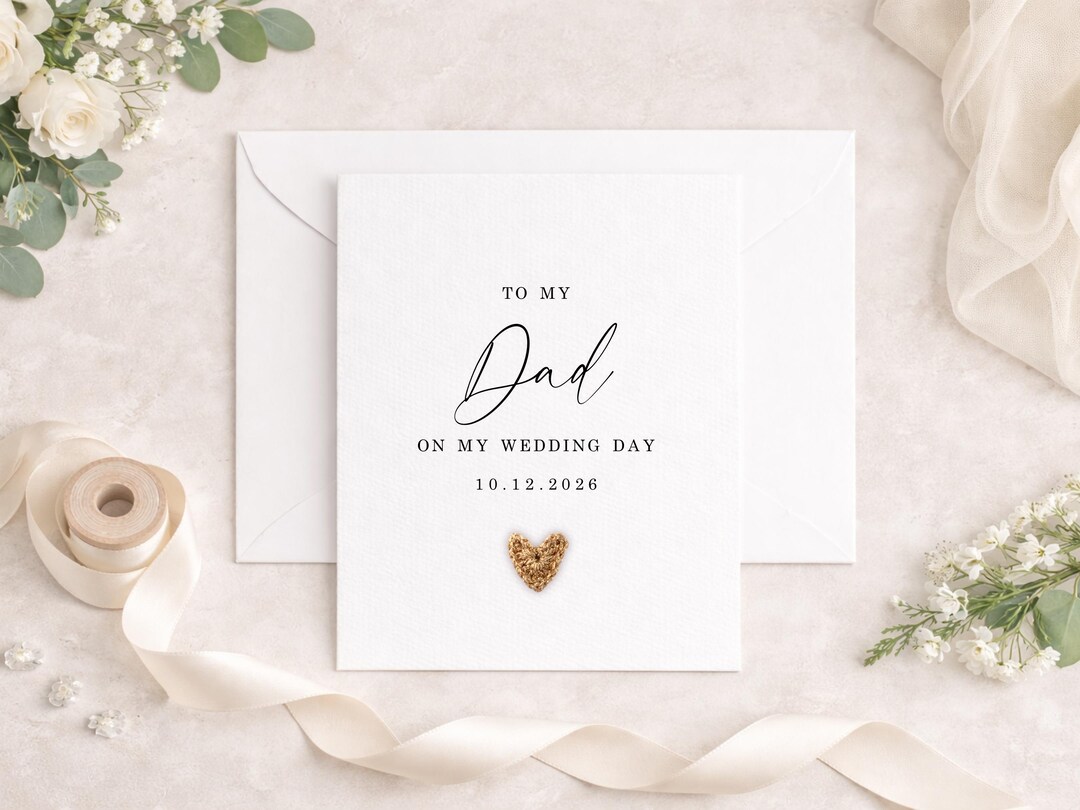 To My Dad Wedding Day Card, Letter to My Dad Card, on My Wedding Day ...