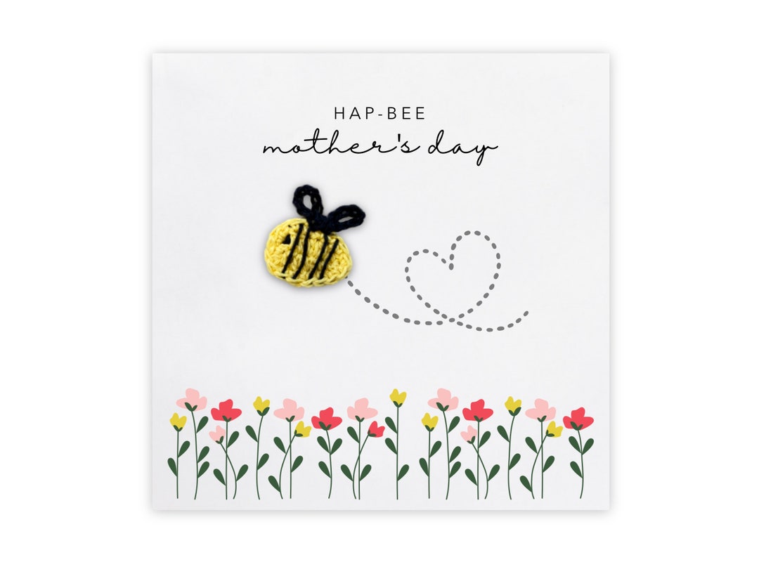 Happy Mothers Day Bee Card for Mother, Happy Mothers Day Card, Mothers ...