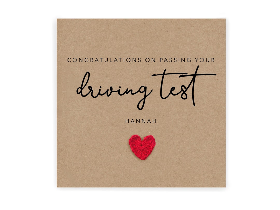 You've Passed Your Driving Test Card, Congratulations on Passing Your ...