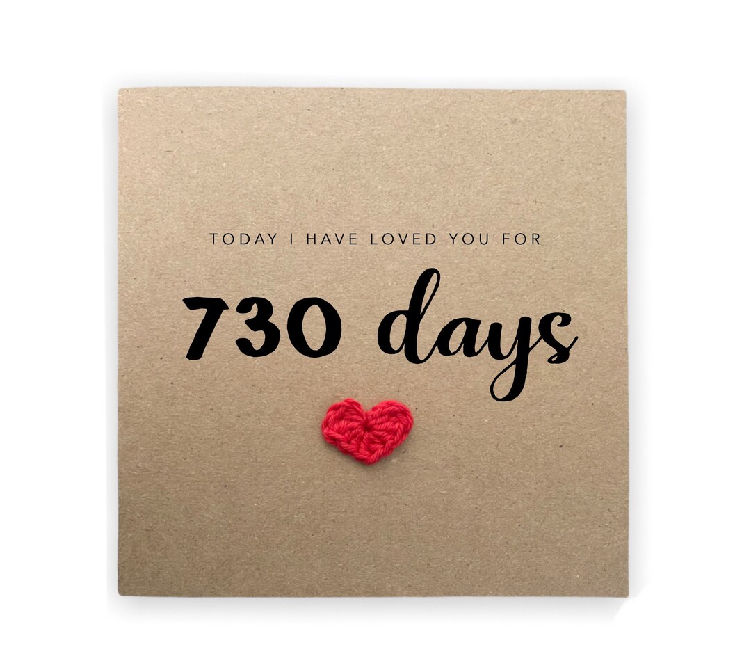 2nd Wedding Anniversary Card Love 2nd Anniversary Card, 2 Year ...