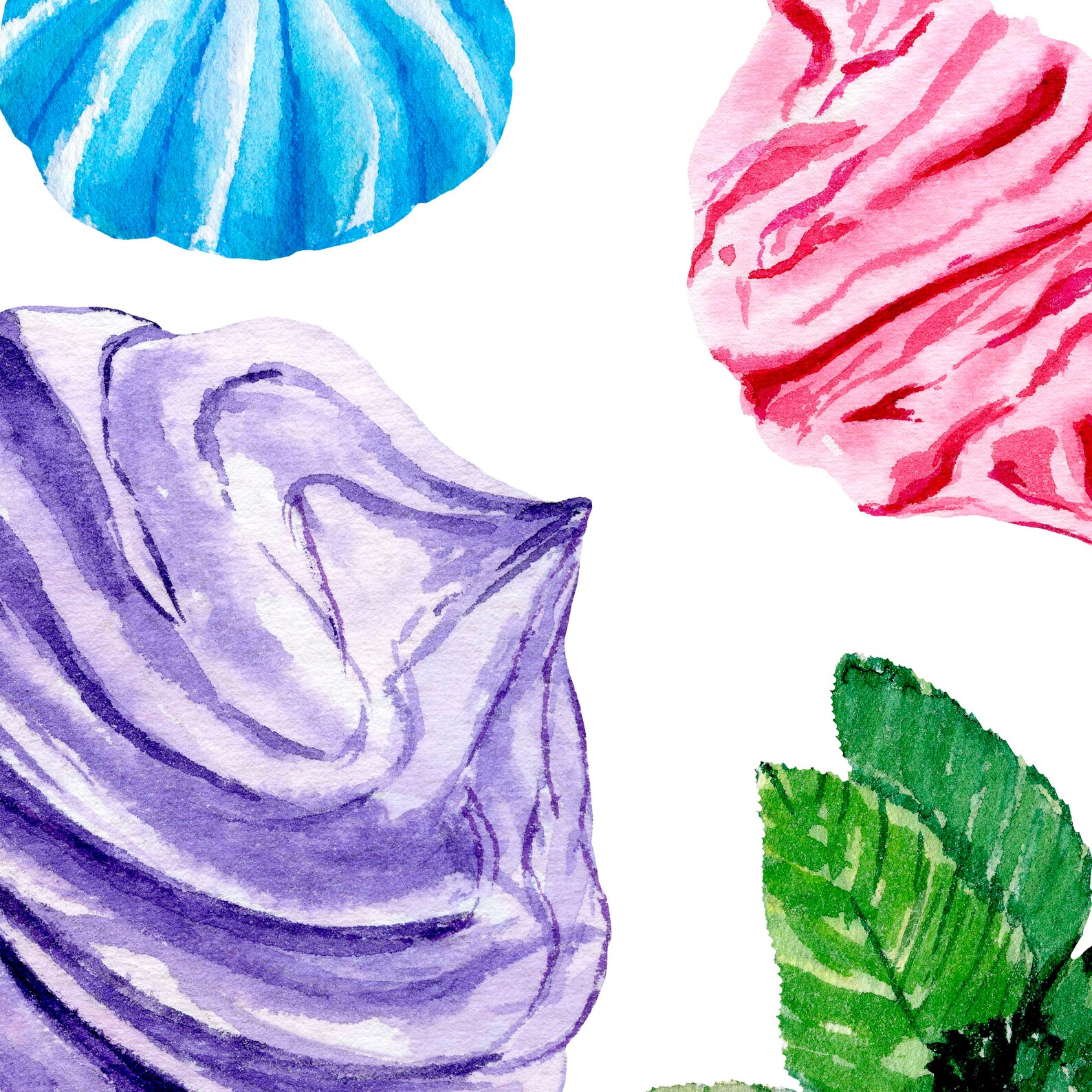 Baking Watercolor Clipart With Marshmallows, Water Color Sweets Clip ...