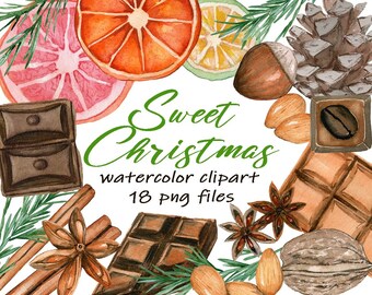 Christmas Sweets Clip Art - Etsy
