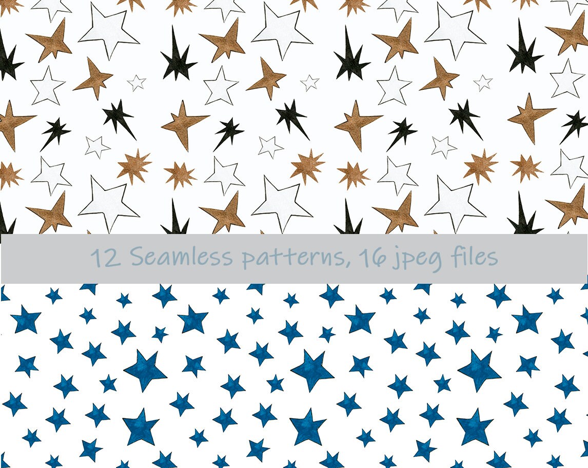 Cosmos Digital Paper Set. Seamless Patterns, Digital Backgrounds ...