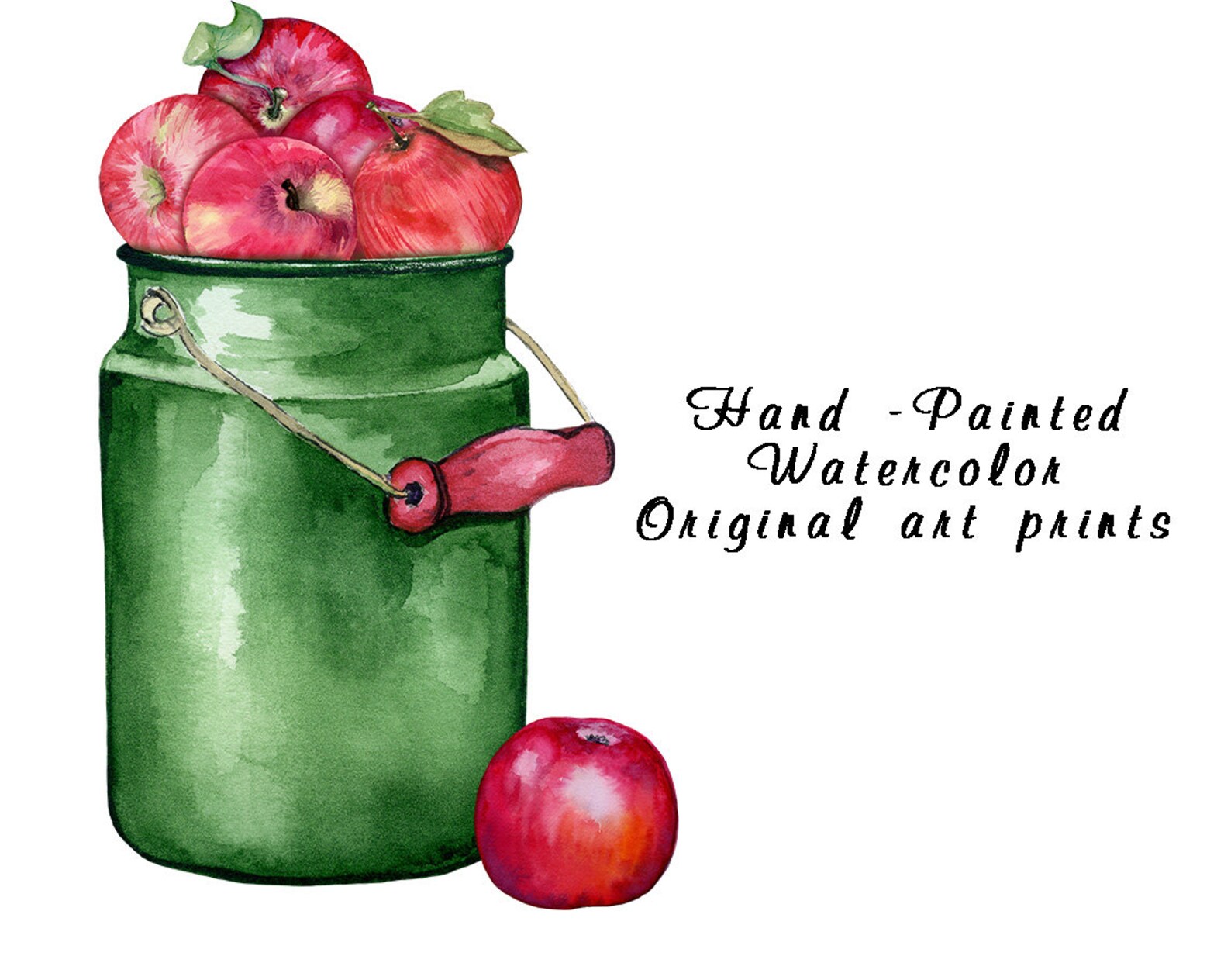 Watercolor Apple Harvest Clipart. Water Color Fall Garden Arrangements ...