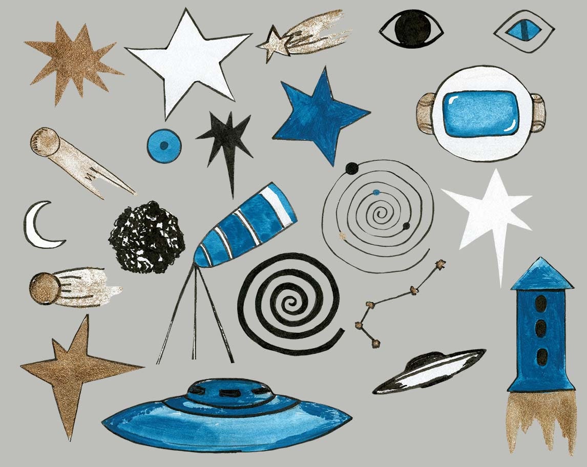 Cosmos Digital Paper Set. Seamless Patterns, Digital Backgrounds ...