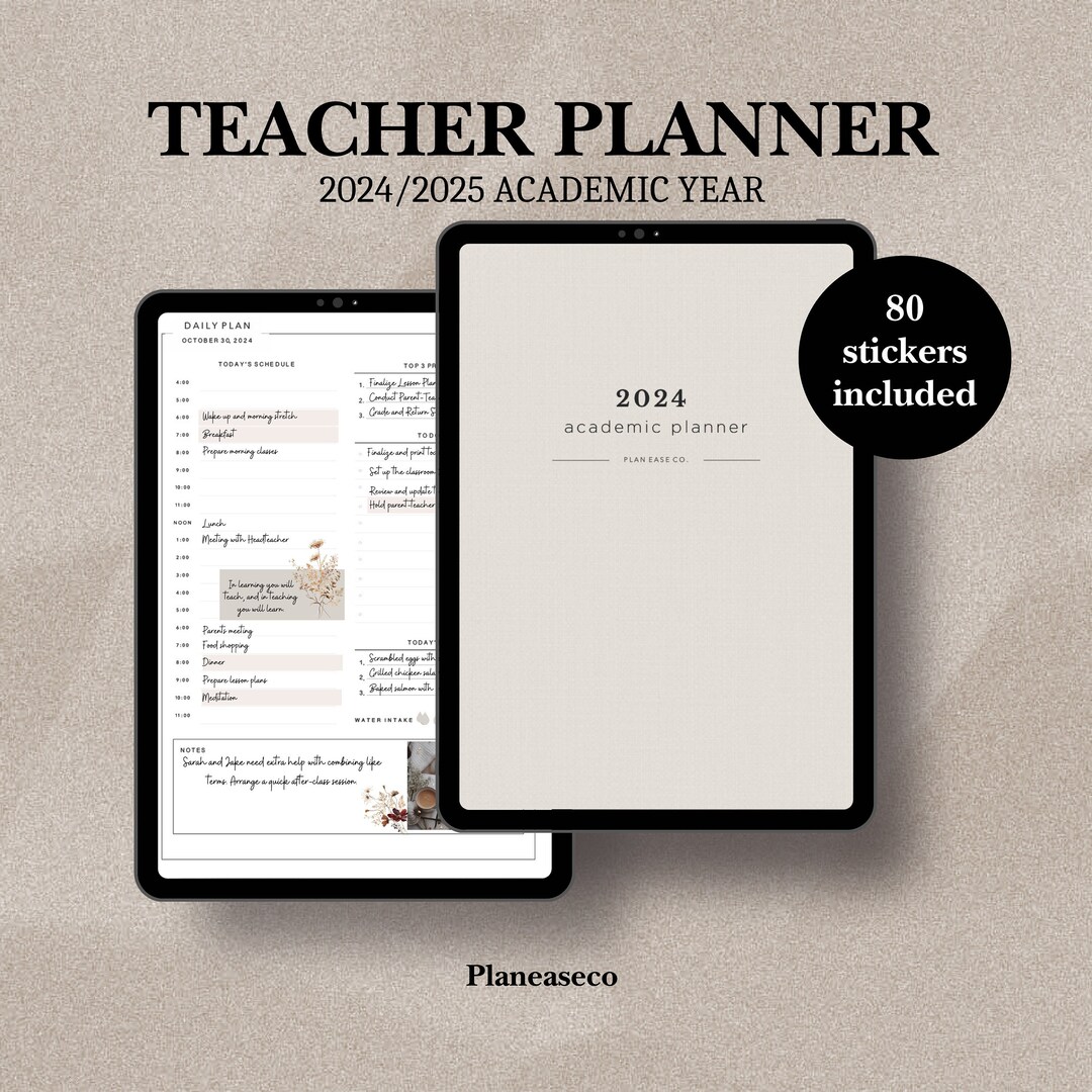 Teacher Planner 2024-2025: Digital Academic Goodnotes & iPad Lesson ...