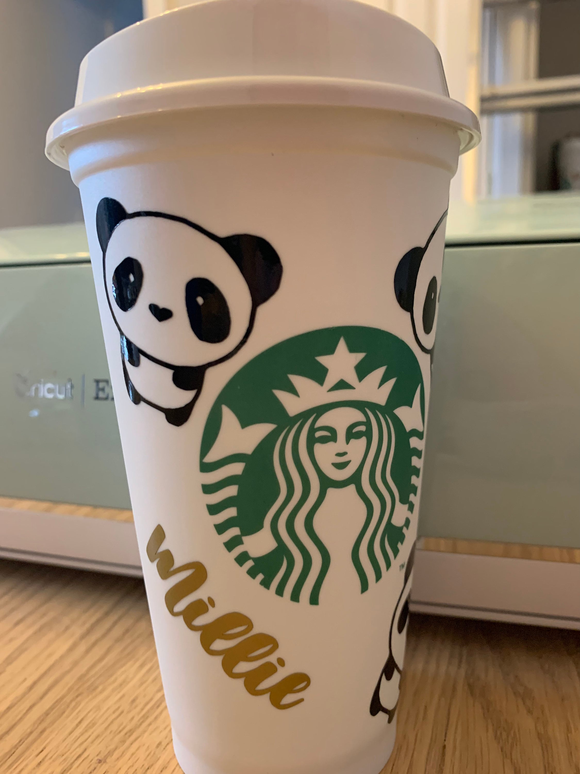 Panda Cup Starbucks Panda Mug Personalised Cup Panda - Etsy