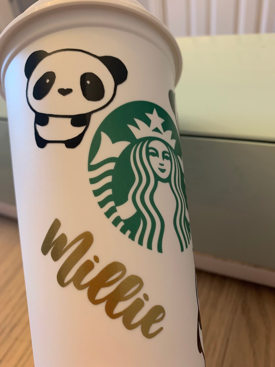 Panda Cup Starbucks Panda Mug Personalised Cup Panda - Etsy