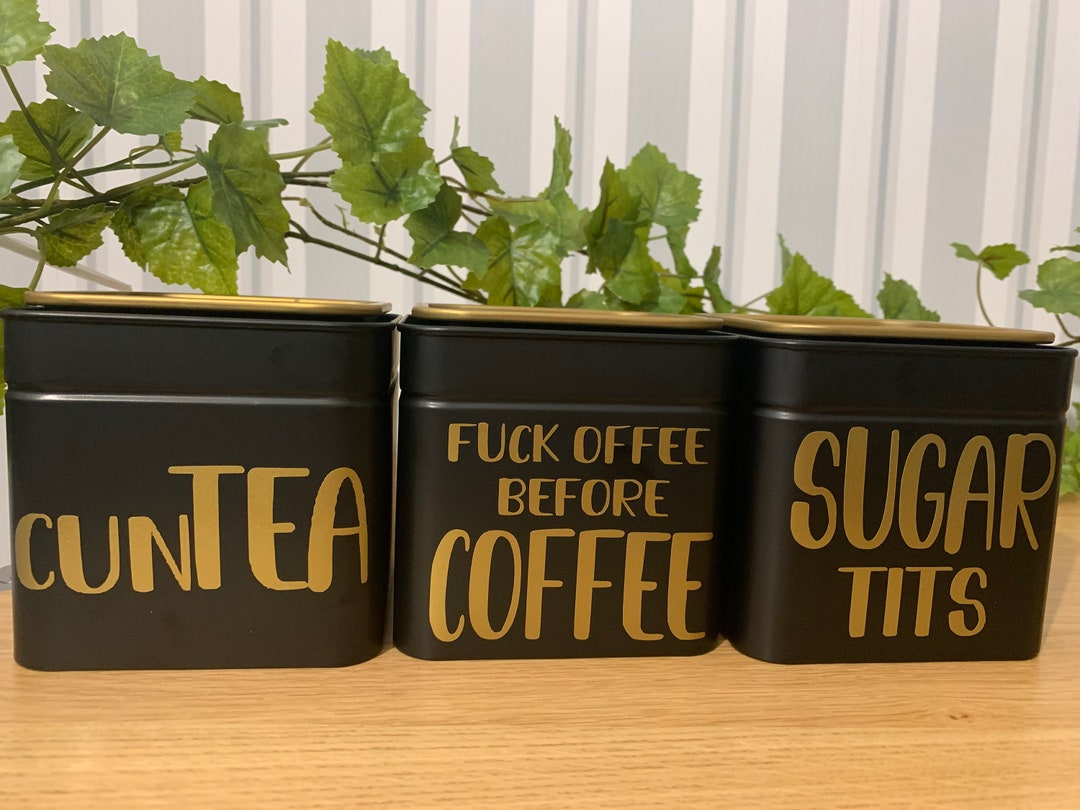 Novelty Cannister Set Explicit, Funny, Coffee, Tea, Sugar - Etsy