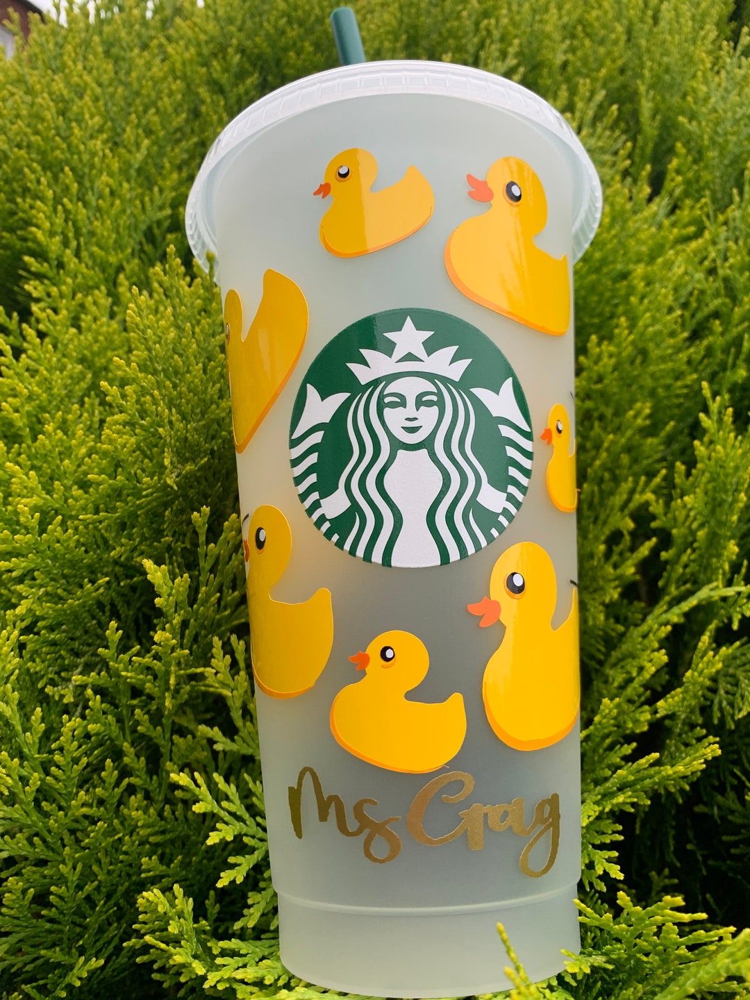 Starbucks Duck Cold Cup Personalised Ducks Cup,birthday Gift Brand New ...