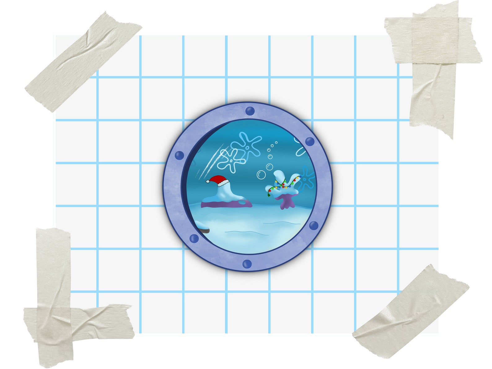 Spongebob Window Into Bikini Bottom Sticker Spongebob - Etsy