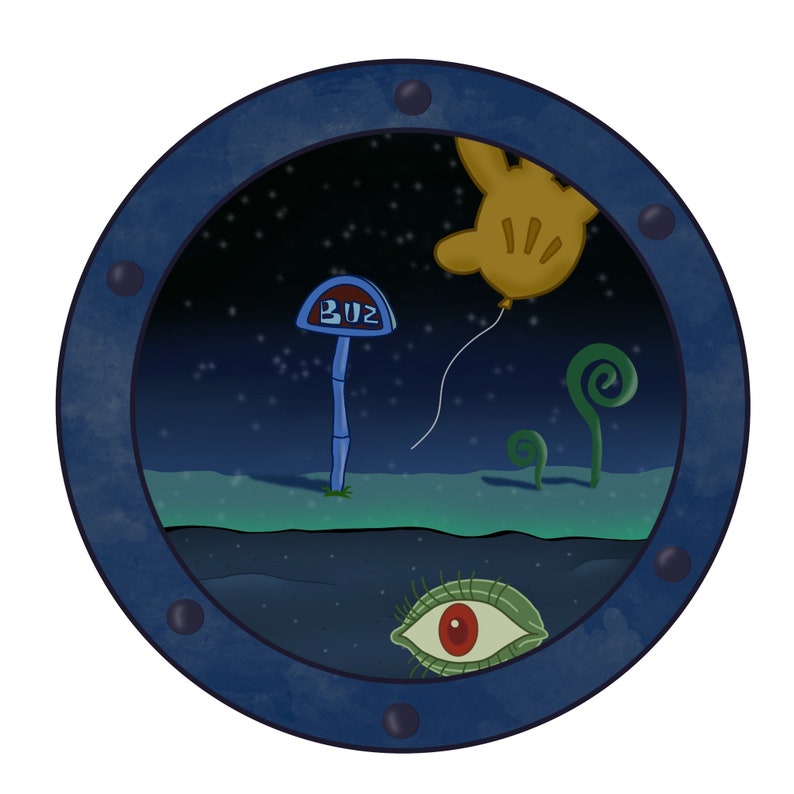 Spongebob Window Into Bikini Bottom Sticker NEW Spooky - Etsy