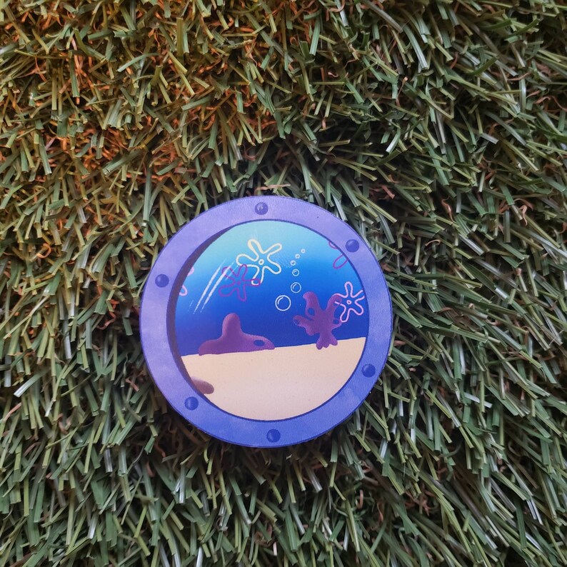 Spongebob Window Into Bikini Bottom Sticker NEW Spooky | Etsy