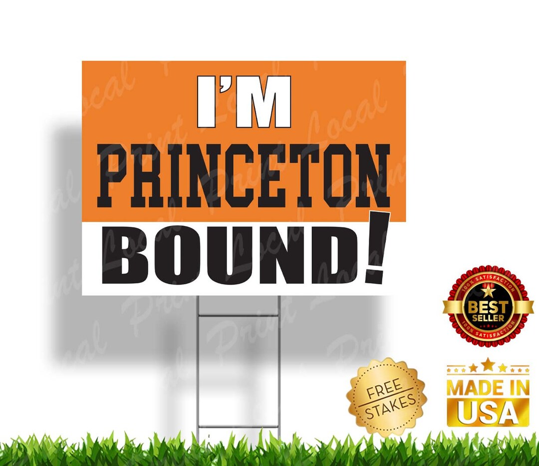 Princeton Bound Sign Princeton University Tigers Bound Graduation Sign ...