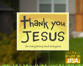 Thank You Jesus Sign - Etsy