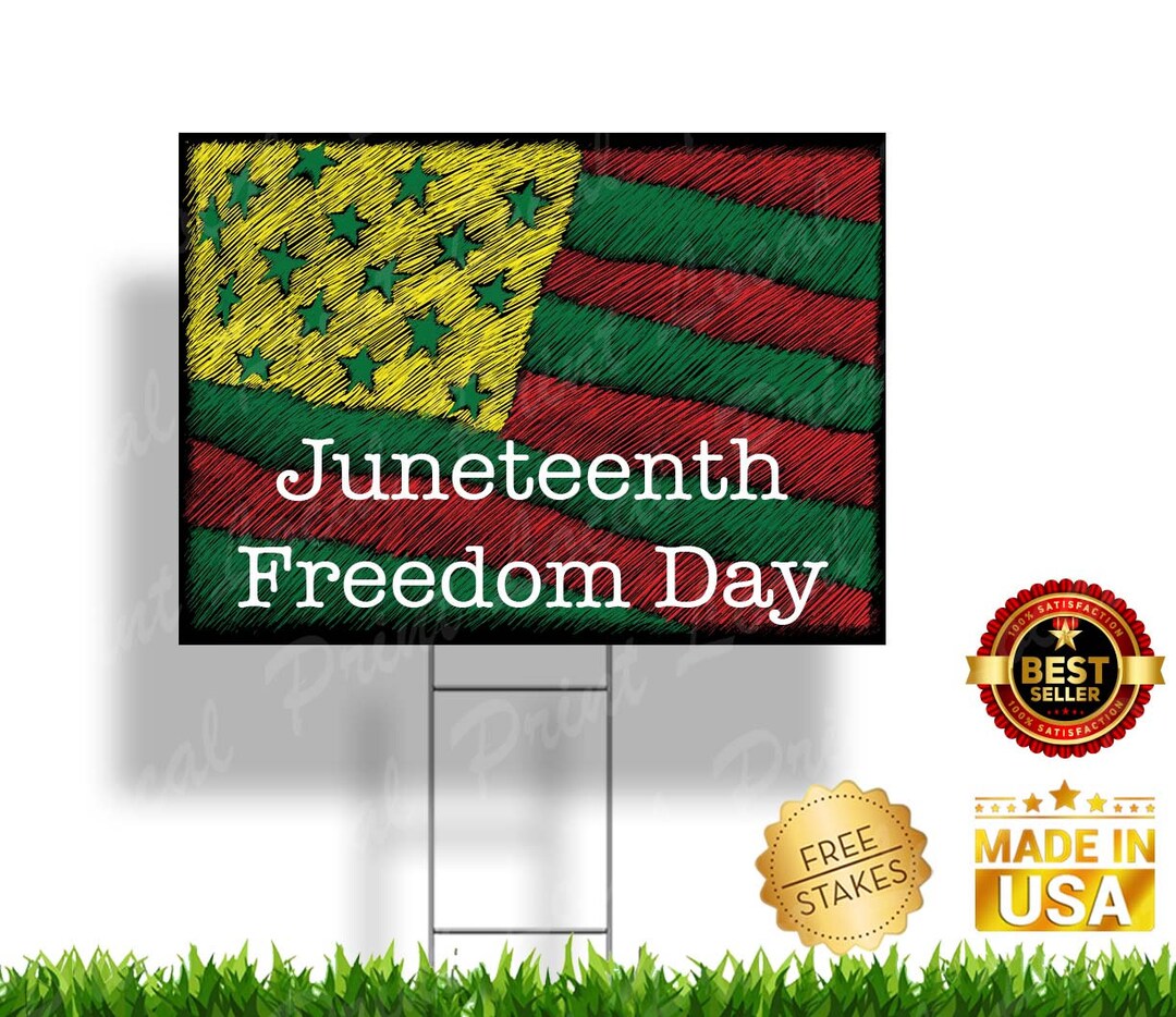 Juneteenth Freedom Day Yard Sign Black History Yard Sign Black History ...