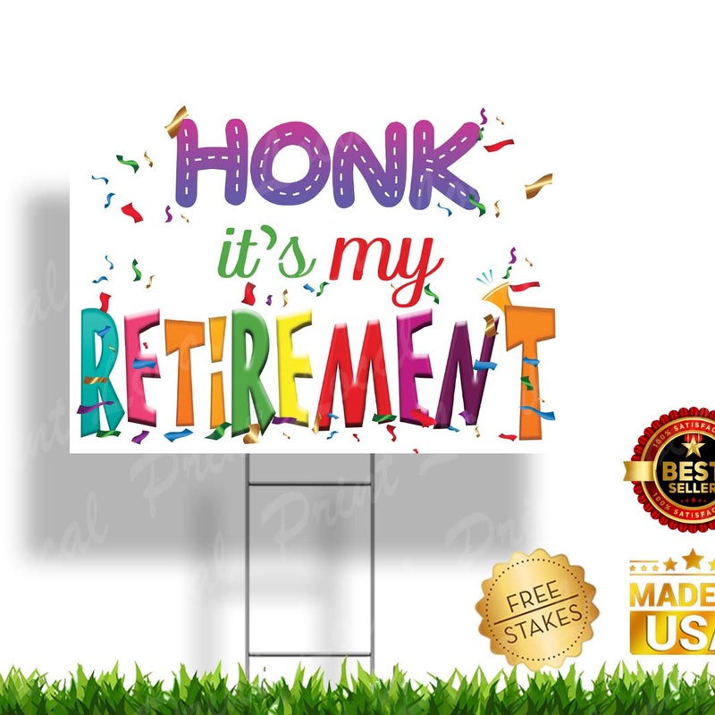 Retirement Yard Sign - Etsy