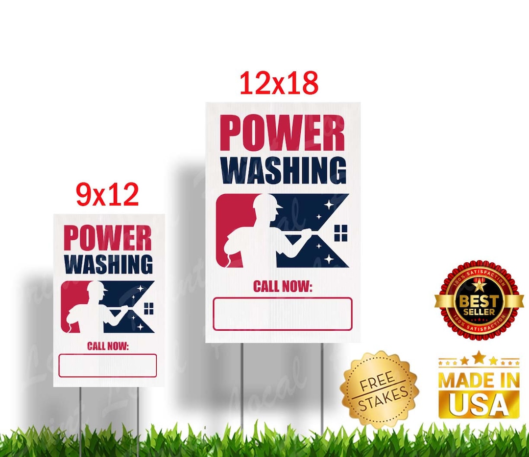 Power Washing Yard Sign Professional Services Sign Powerwashing Signs ...