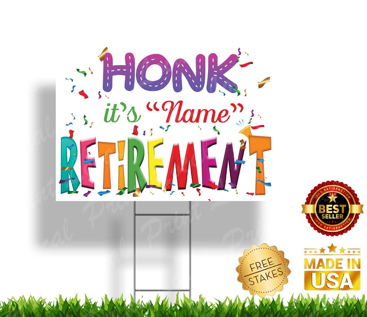 Honk It's My Retirement Yard Sign Retirement Gift Custom - Etsy