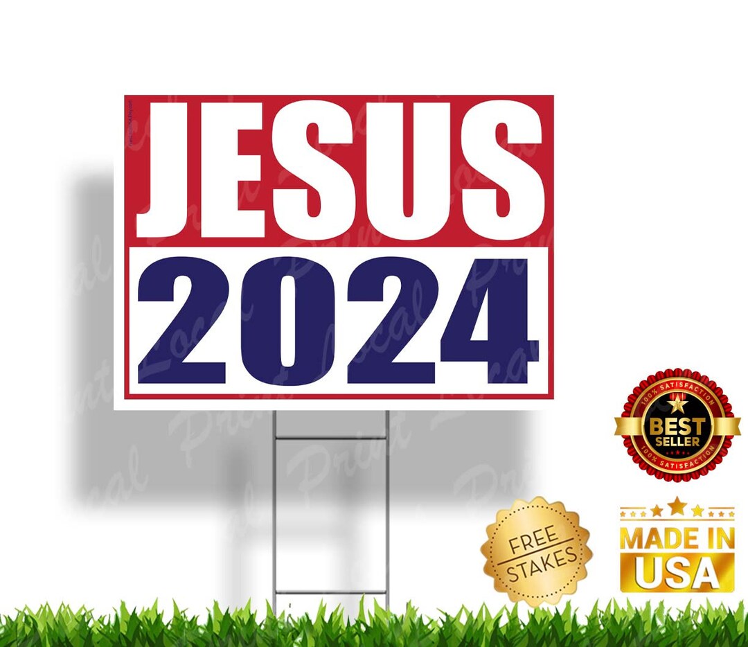 Jesus 2024 Yard Sign Thank You Jesus Sign Fun Election Sign for ...