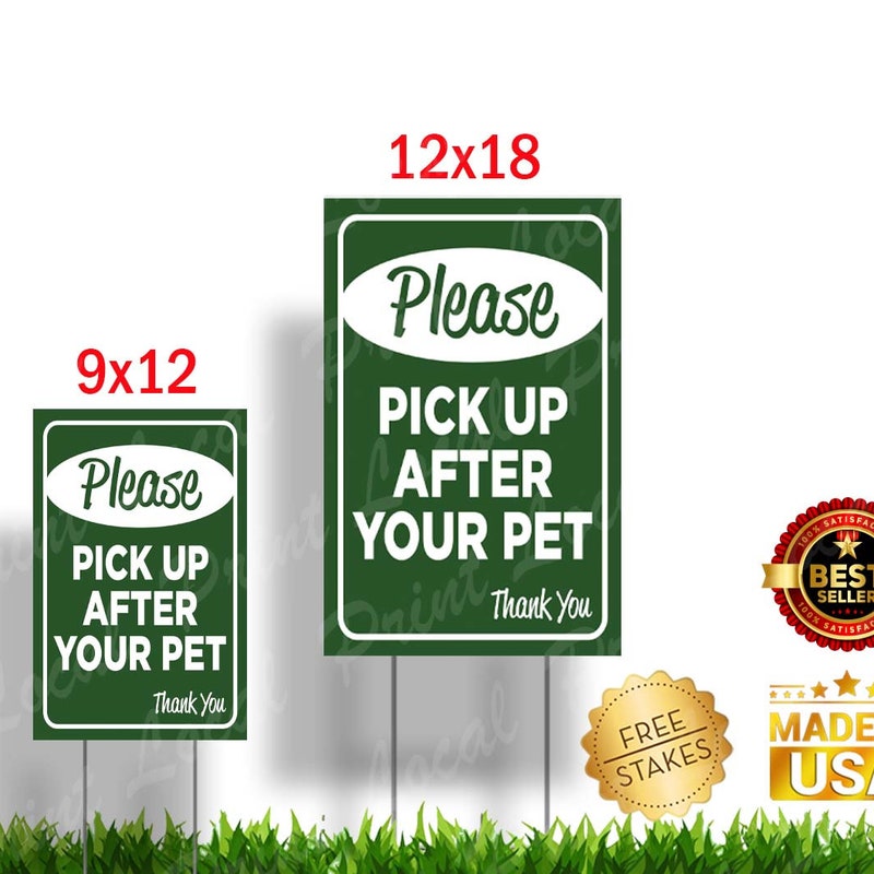 Please Pick up After Your Dog Sign - Etsy