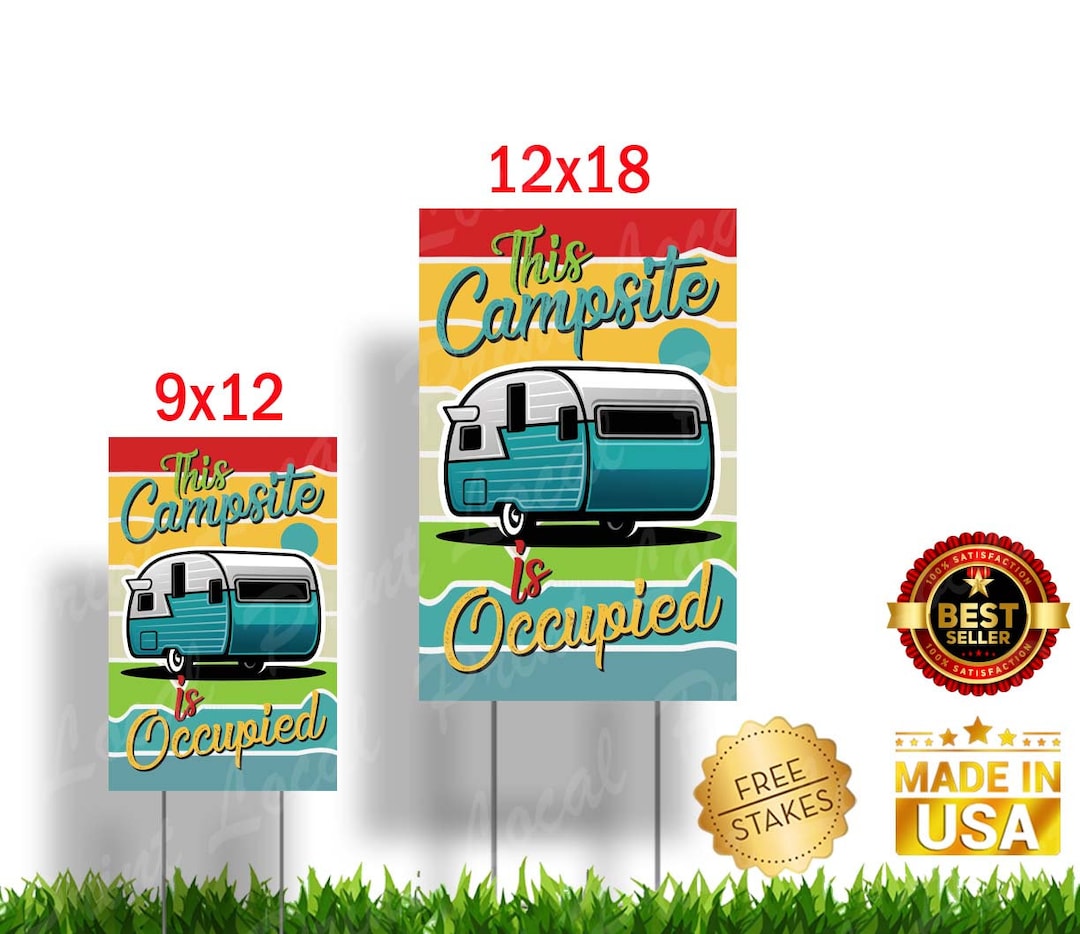 Campsite Occupied Sign Camping Sign Camp Site Sign Camping Gift for ...