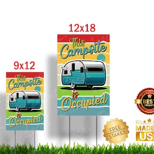 Campsite Occupied Sign Camping Sign Camp Site Sign Camping Gift for ...