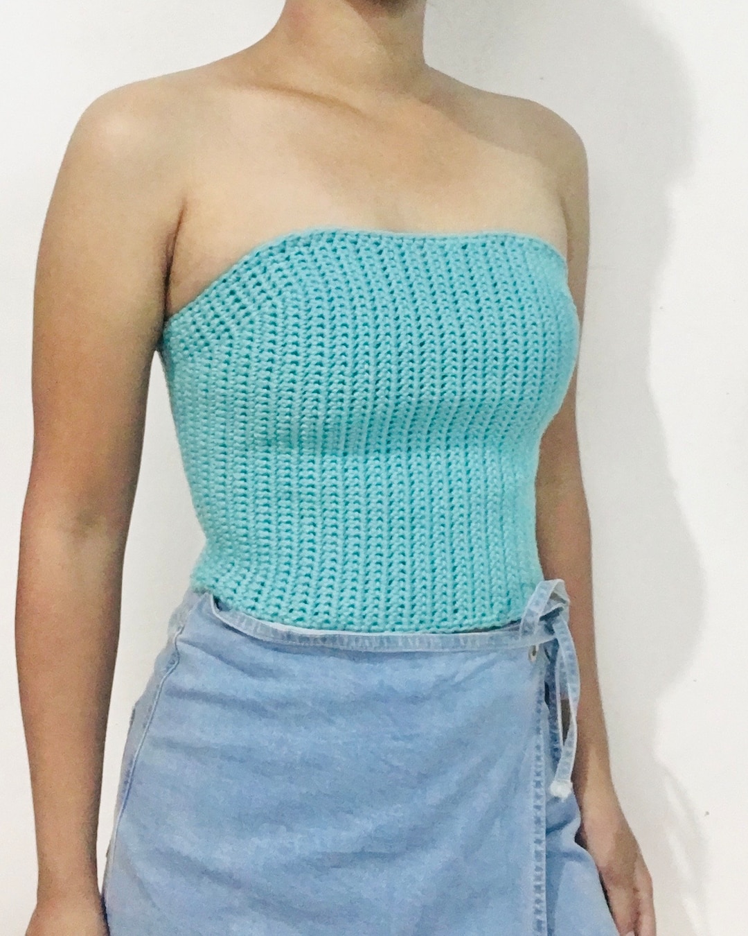 Crochet Tube Top Pattern PDF – Summer Strapless Crop Top Crochet ...