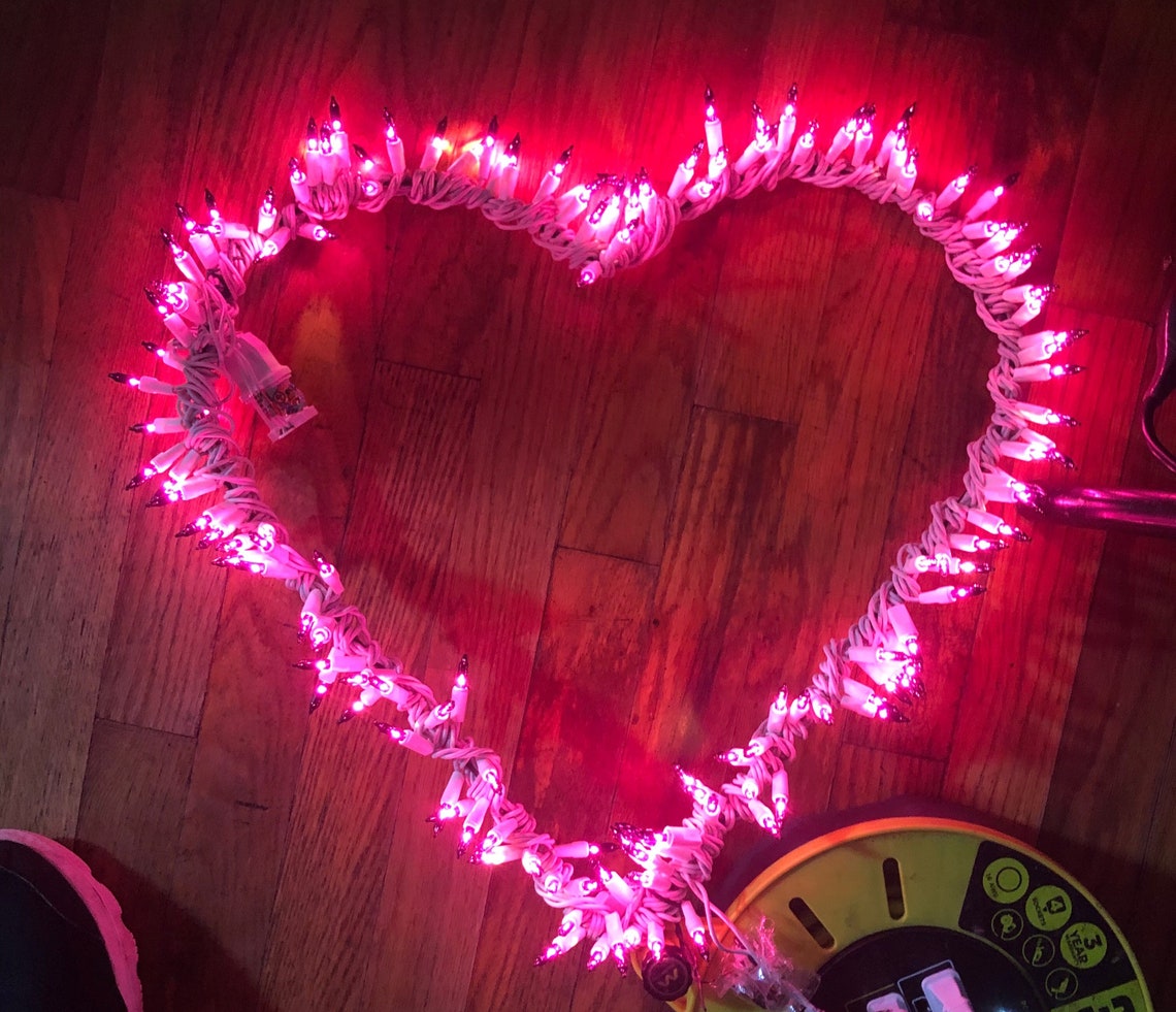 New Item Made to Order Lighted Heart Red Lighted Heart Valentines Decor ...