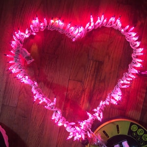 New Item Made to Order Lighted Heart Red Lighted Heart Valentines Decor ...