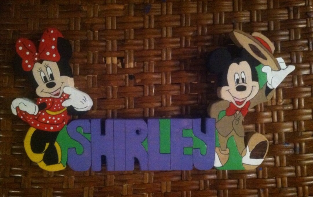 Personalized MICKEY and MINNIE Nameplate Name Sign or Choice of Any 2 ...