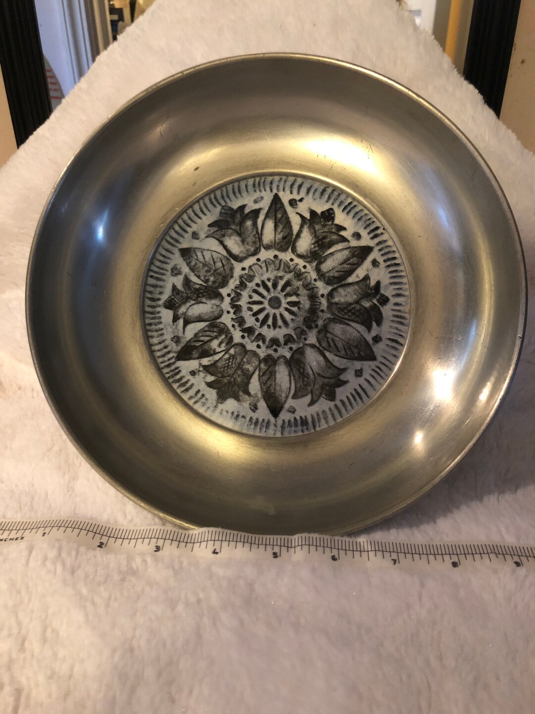 Buenilum Blue Tile Metal Bowl Hallmarked BW BUENILUM Made in USA - Etsy