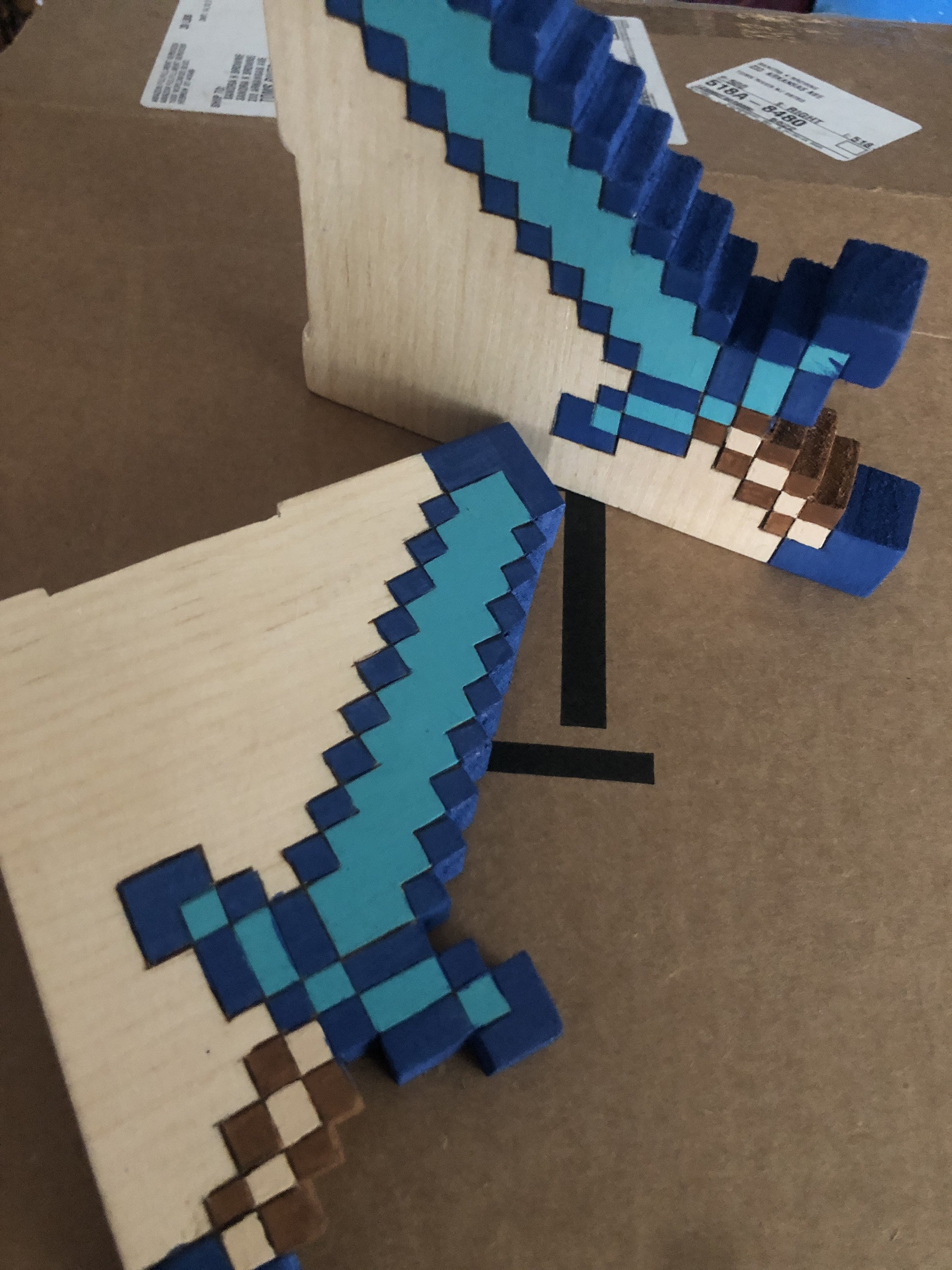 Made to Order SHELF BRACKETS Only Pixal Pixel SWORD Shelf - Etsy