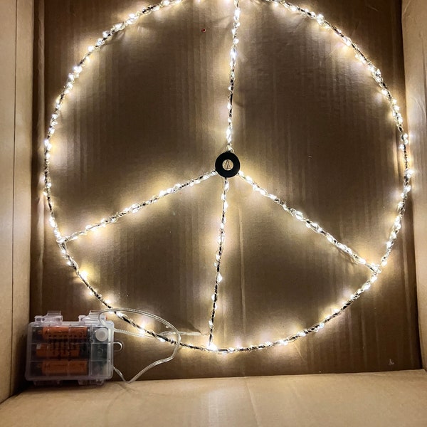 Lighted Peace Sign - Etsy