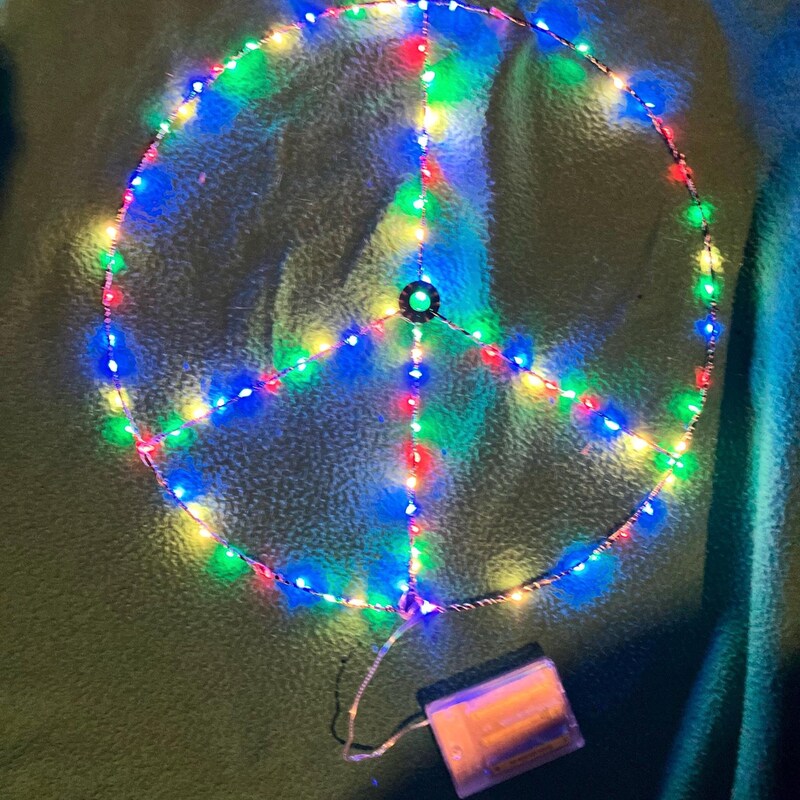 Lighted Peace Sign - Etsy