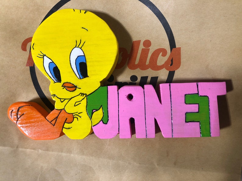 Personalized TWEETY BIRD Nameplate Cartoon Character Nameplate | Etsy