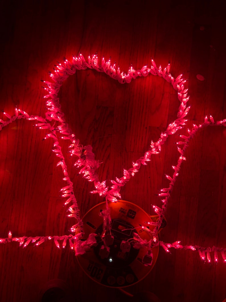 New Item Made to Order Lighted Heart Red Lighted Heart Valentines Decor ...