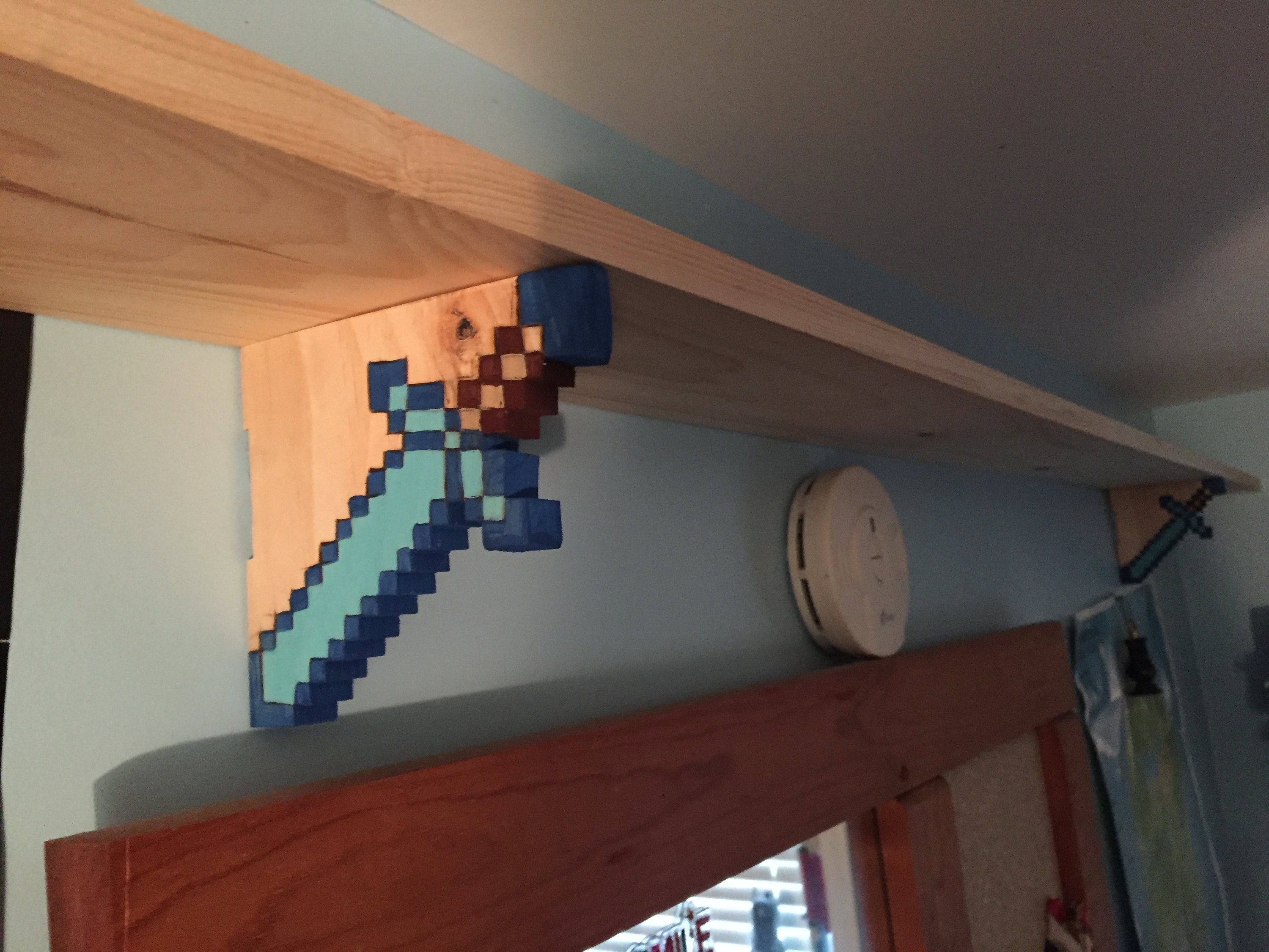 Made to Order SHELF BRACKETS Only Pixal Pixel SWORD Shelf - Etsy