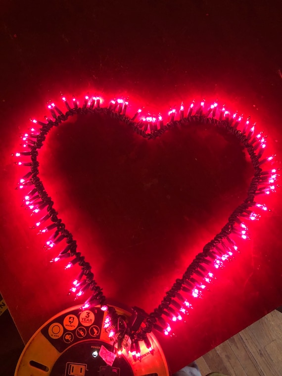New Item Made to Order Lighted Heart Red Lighted Heart | Etsy