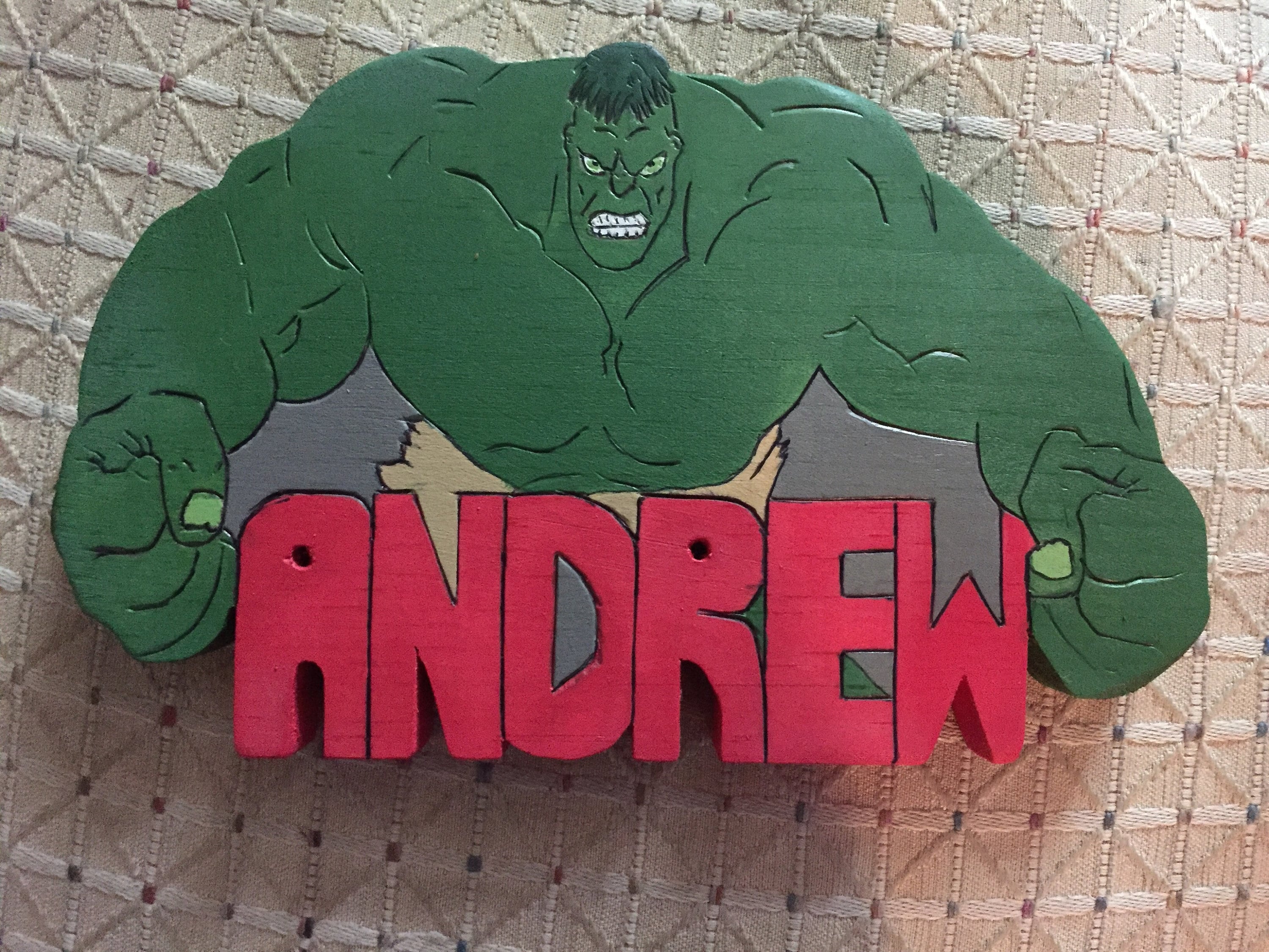 Personalized INCREDIBLE HULK Nameplate Name Sign Any Name Any | Etsy