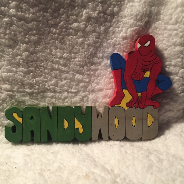 Spiderman Nameplate - Etsy