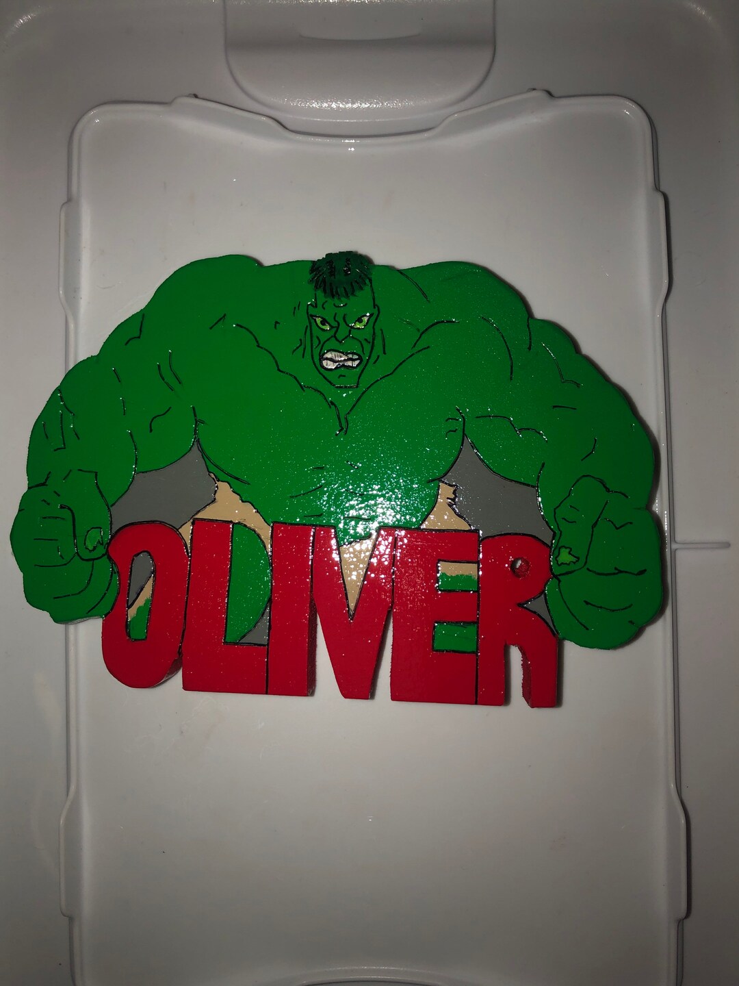 Personalized INCREDIBLE HULK Nameplate Name Sign Any Name Any Character ...