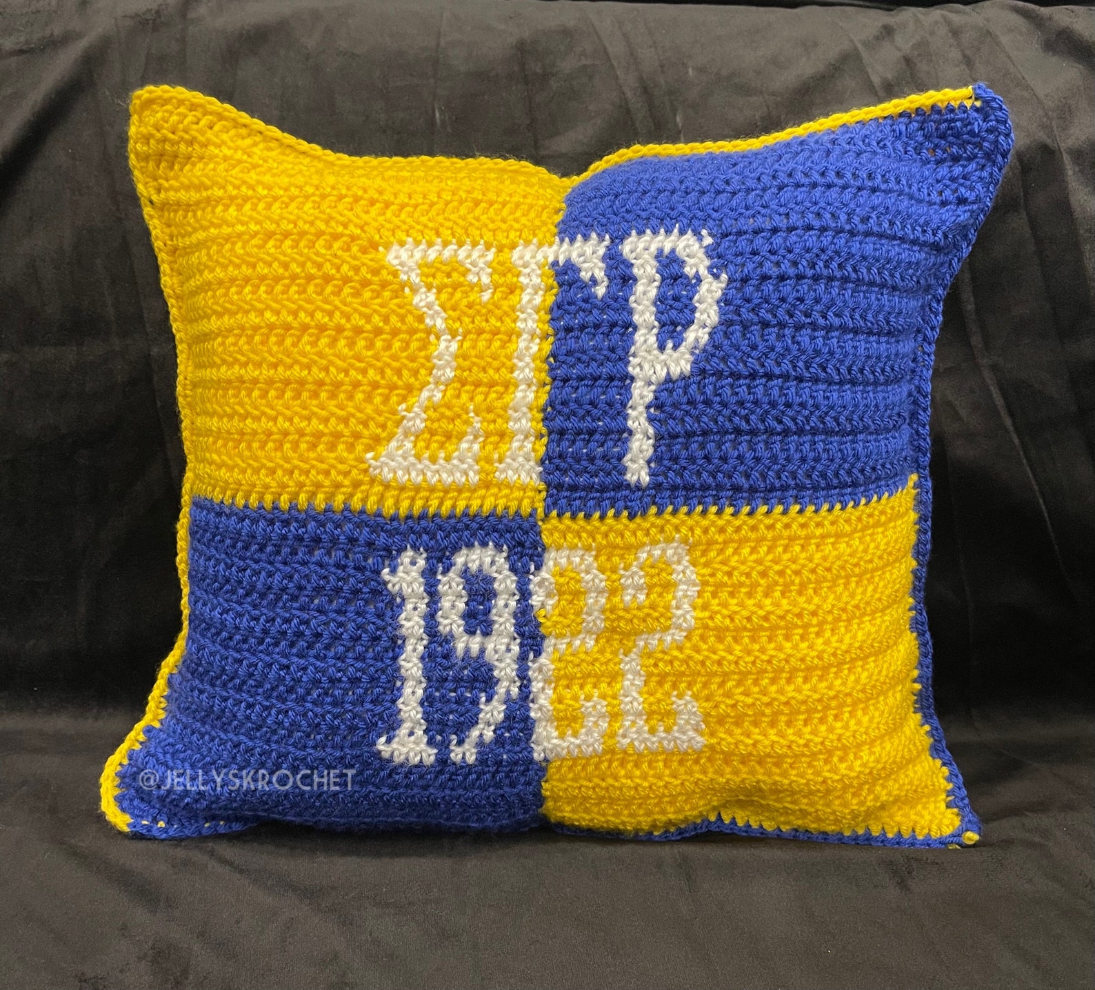 Sigma Gamma Rho Crochet Pillow: Sorority Throw Pillow (14x14) - Etsy