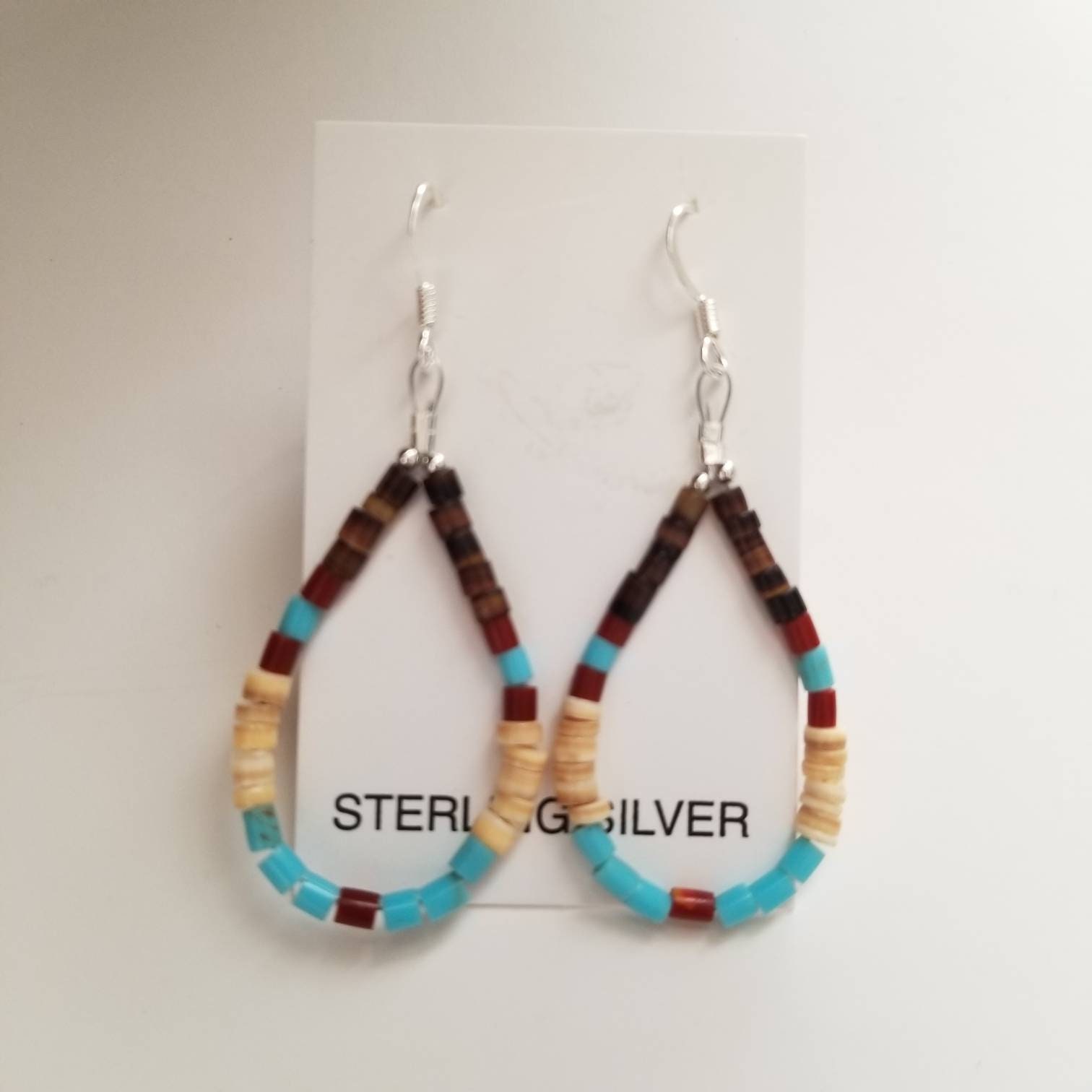 Shell Beaded Heishi Style Earrings. Southwestern With Heishi | Etsy