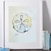 Sand Dollar Watercolor Painting, Beach House Wall Decor, Coastal Living ...