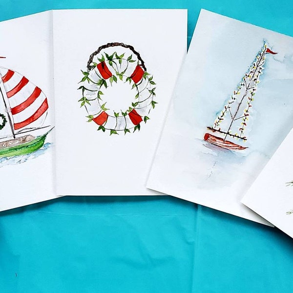 Coastal Christmas Cards - Etsy