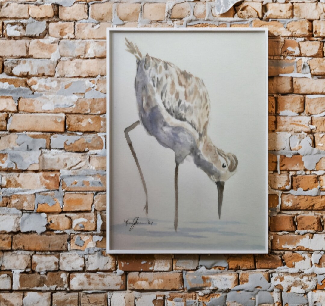 Sea Bird Original Watercolor Painting, Coastal Living Room Wall Art ...