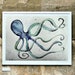 Octopus Watercolor Print, Sea Life Fine Art, Marine Life Artwork ...