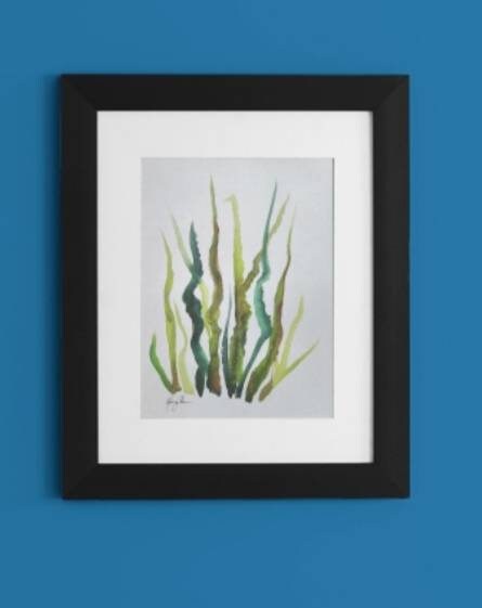 Sea Grass Original Watercolor Painting Coastal Living Room - Etsy
